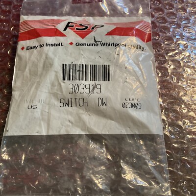 303919 New Genuine OEM FSP Whirlpool Dishwasher Switch-NEW Sealed | eBay