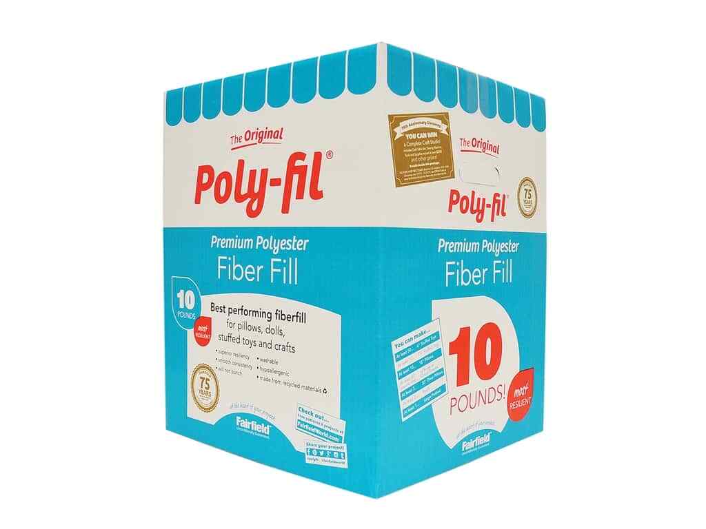 Fairfield PF-10 Poly-Fil Premium Polyester Fiberfill, White - 10lbs for ...
