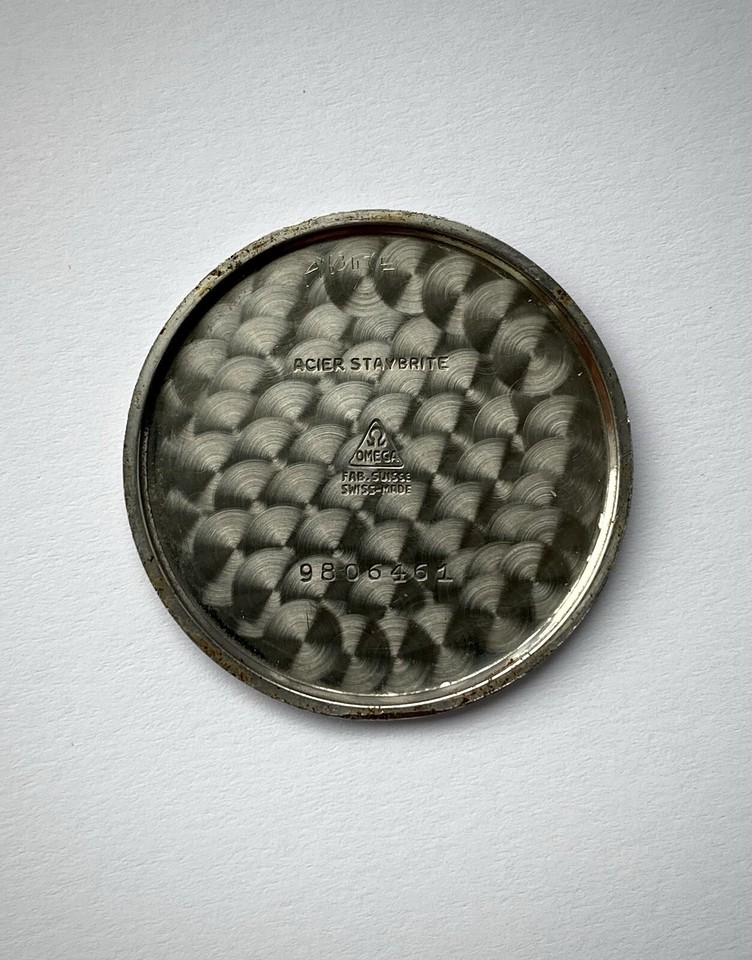 1939 Omega Steel cased copper dial watch with unique Art Deco X lugs 26 ...