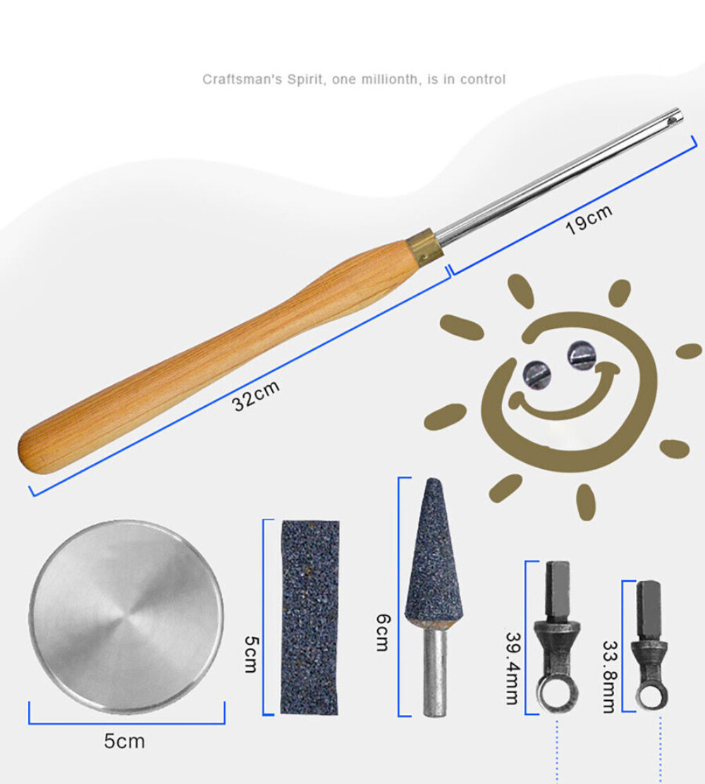 Wood Rotary Hollowing Chisel Set Wood Carving Tools Woodworking Turning ...