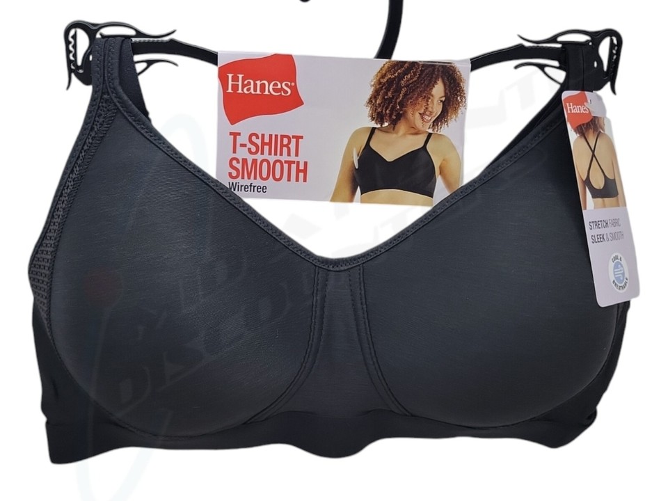Hanes X-Temp Foam Lined Cooling Comfort Wireless T-Shirt Smooth Bra ...