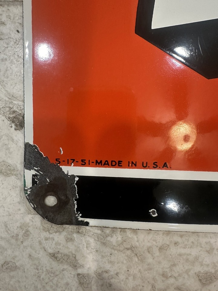 Vintage 7UP Soda Porcelain Sign Original Rare Ing-Rich Beaver Falls ...