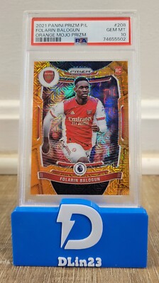 2021 PANINI PRIZM PREMIER LEAGUE FOLARIN BALOGUN ORANGE MOJO PRIZM RC ...
