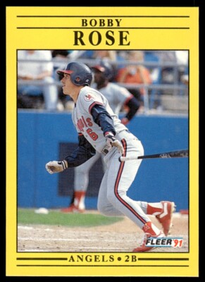 1991 Fleer Baseball Card Bobby Rose California Angels #324 | eBay