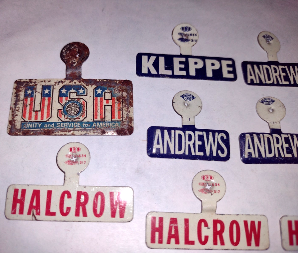 Political Buttons Pin Lot Fold Over Tab Halcrow Andrews Kleppe USA ...