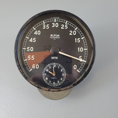 Vintage Tachometer Revolution Counter RPM Original Jaguar XK120 XK140 X ...