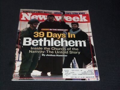 2002 MAY 20 NEWSWEEK MAGAZINE - CRISIS IN THE MIDEAST FRONT COVER - L ...