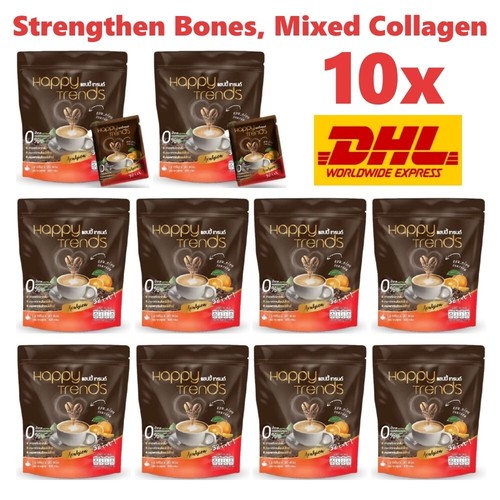 10x Happy Trends Coffee 32 in 1 Mix Collagen Weight Management Nourish ...