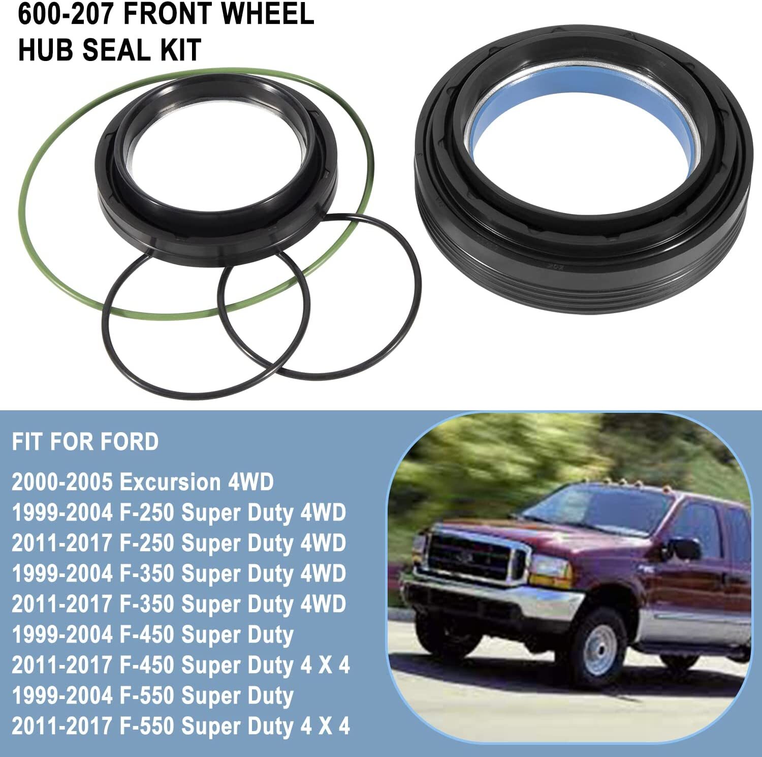 600-207 Front Wheel Hub Seal Kit For Ford Super Duty F250 F350 F450 ...