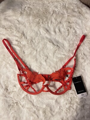 Bluebella Nova Flower Bra Hot Red Limited Edition Size 30DD | eBay