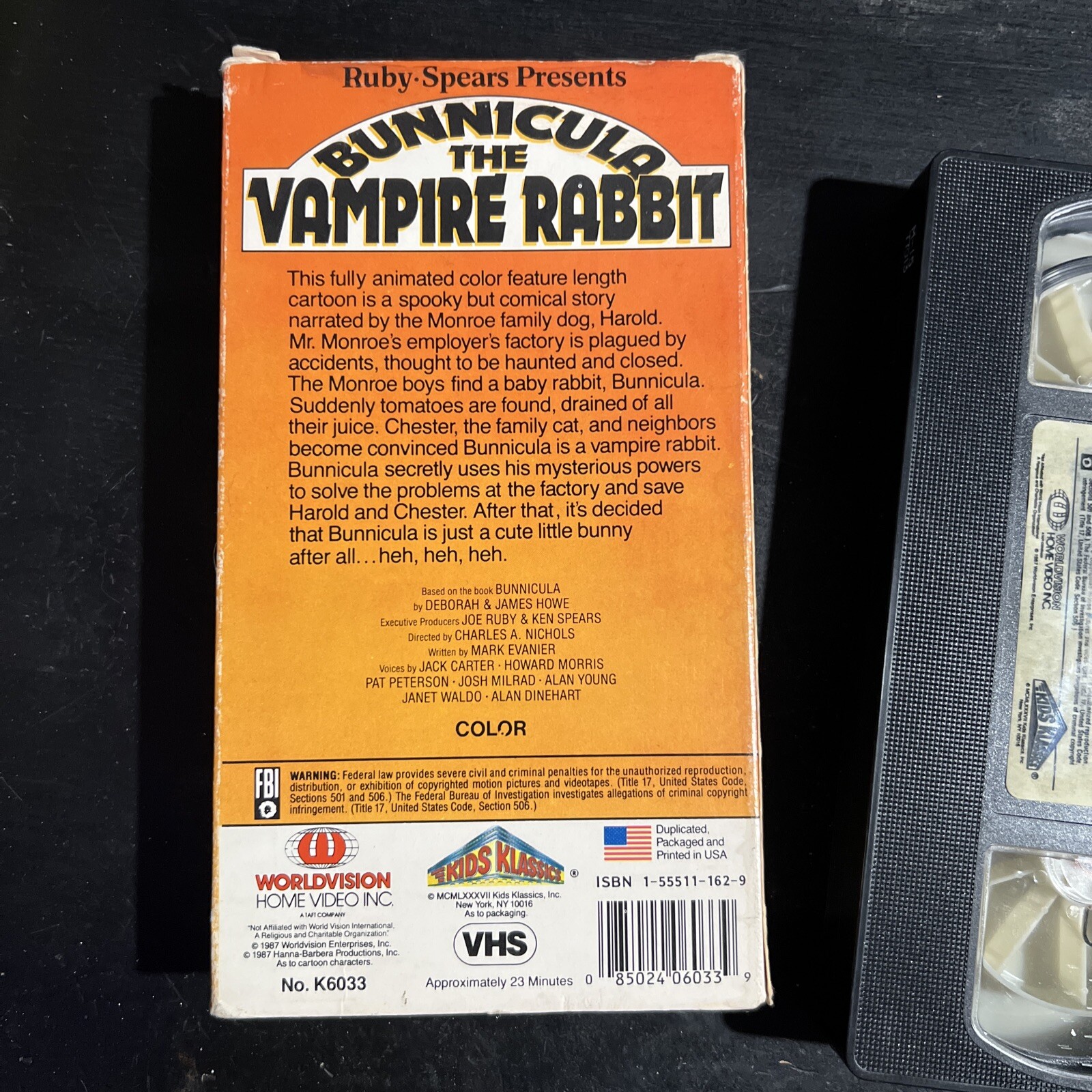 Bunnicula The Vampire Rabbit VHS 1987 Ruby Spears Animation Cartoon ...