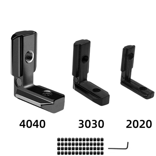 T-Slot L Joint Bracket Connector for 2020/3030/4040 Aluminum Extrusion ...