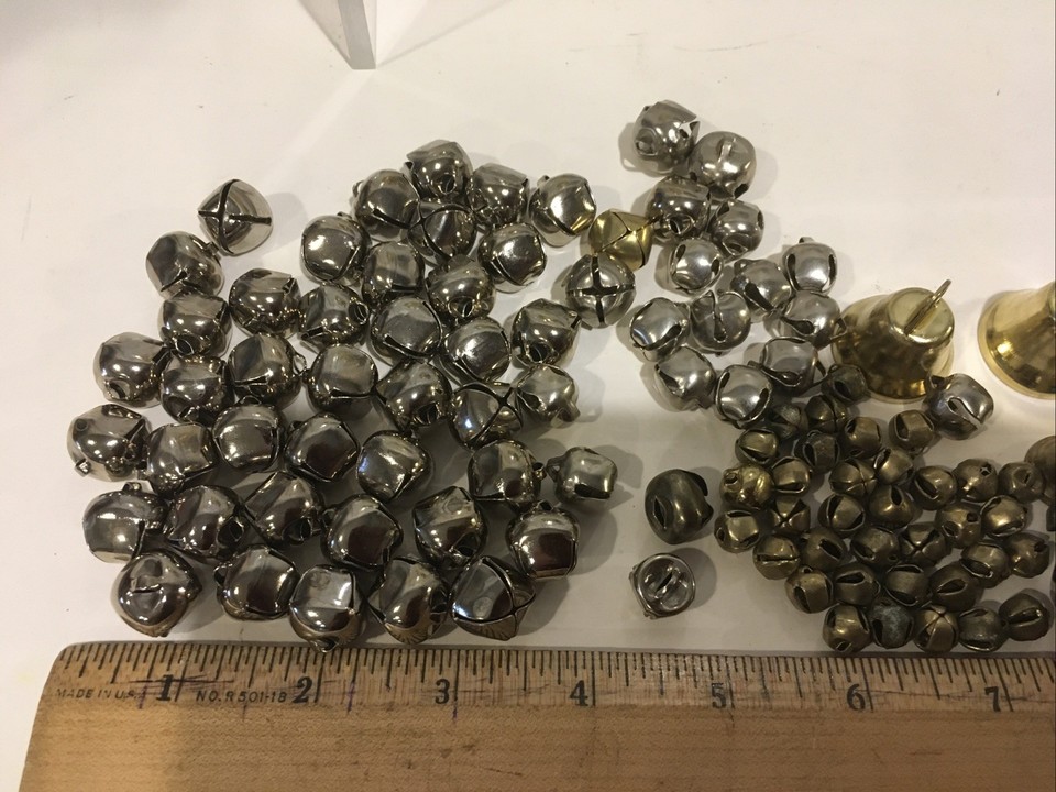 Jingle Sleigh Petal Bells Tin Metal Brass Lot All sizes Vintage ...