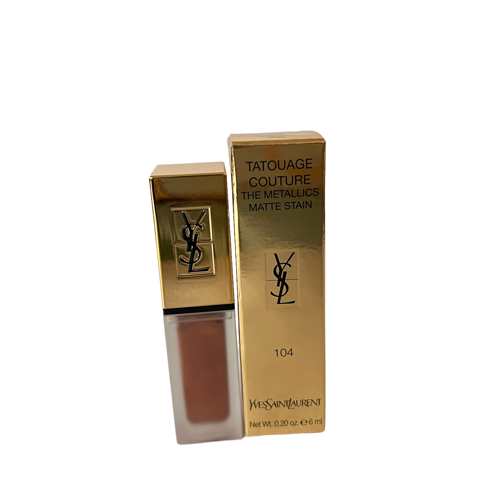 Yves Saint Laurent Tatouage Couture The Metallics Matte Stain 104 Rose ...