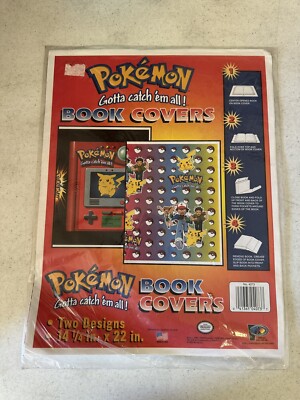 Vintage Pokemon Book Covers 14.5" X 22" New Old Stock Sealed 1999 ...