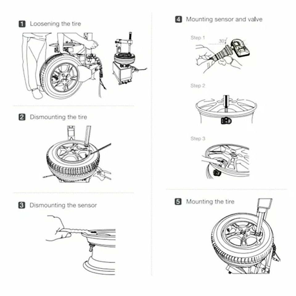 4X OEM Tire Pressure Sensor F2GZ1A189AB For F150 Explorer Mustang ...