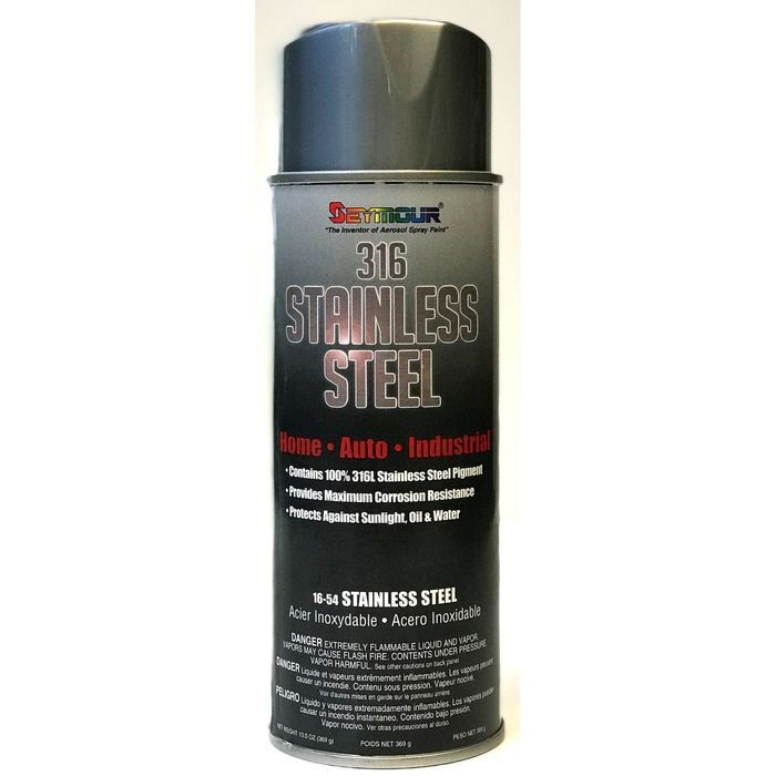 SEYMOUR Stainless Steel Blast 316L Aerosol Spray Paint 12oz Can US-made ...