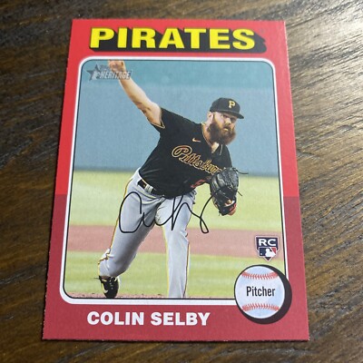 2024 Topps Heritage Colin Selby #150 RC Red Border Pirates Parallel ...