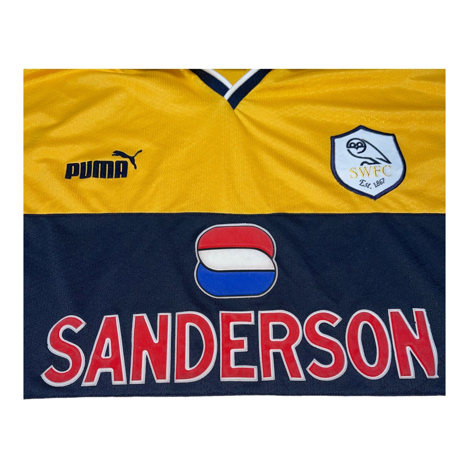 FC Sheffield Wednesday 90s SWFC Soccer UK Jersey Football Puma Size ...