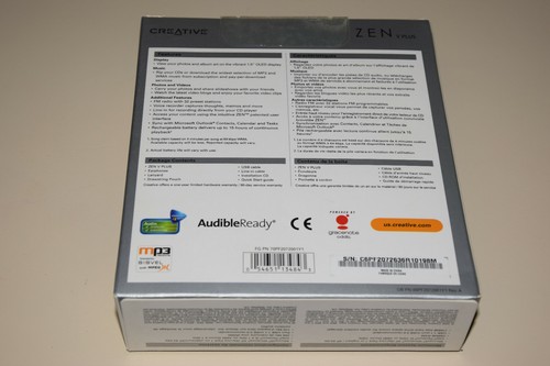 Creative ZEN V Plus Black/Blue ( 4 GB ) Digital Media Player for sale ...