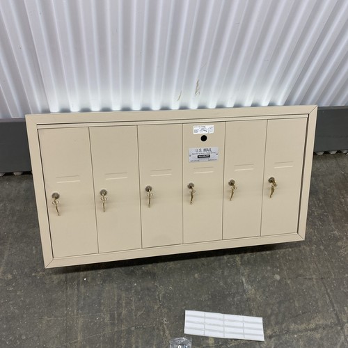 Salsbury Recessed Mounted Vertical Mailbox use with USPS Lock 6 Doors ...