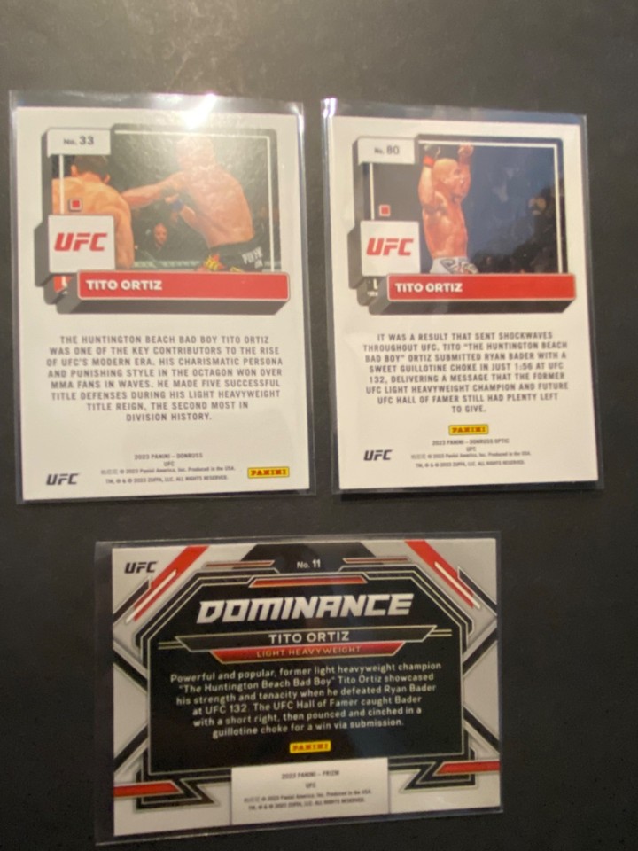 Tito Ortiz - UFC Mixed Martial Arts Cards Package Deal | eBay