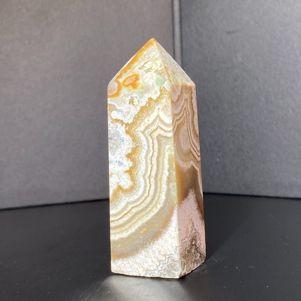 76G RARE Crazy Lace Agate Tower Obelisk | Polished Mexican Agate | eBay