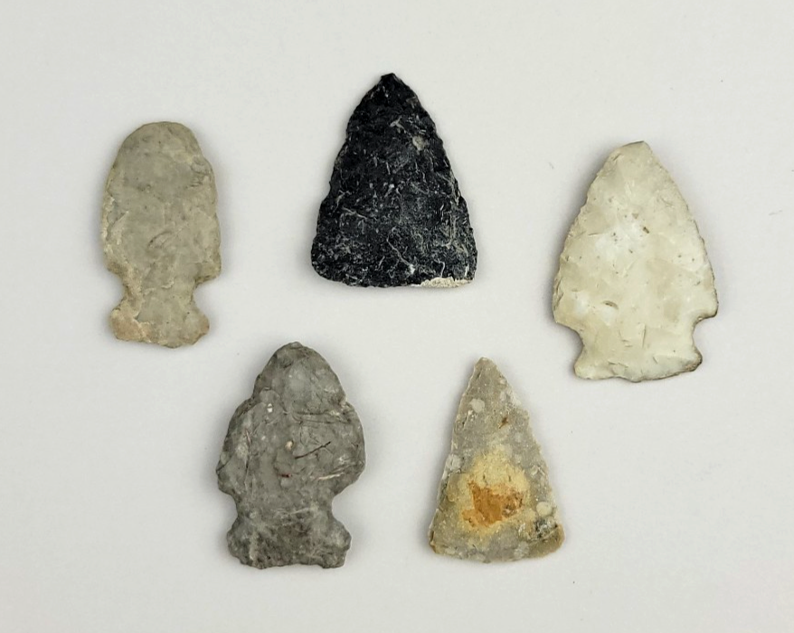 Side-notch and Tripoint Arrowheads - 5 PCS - North Dakota High Plains ...