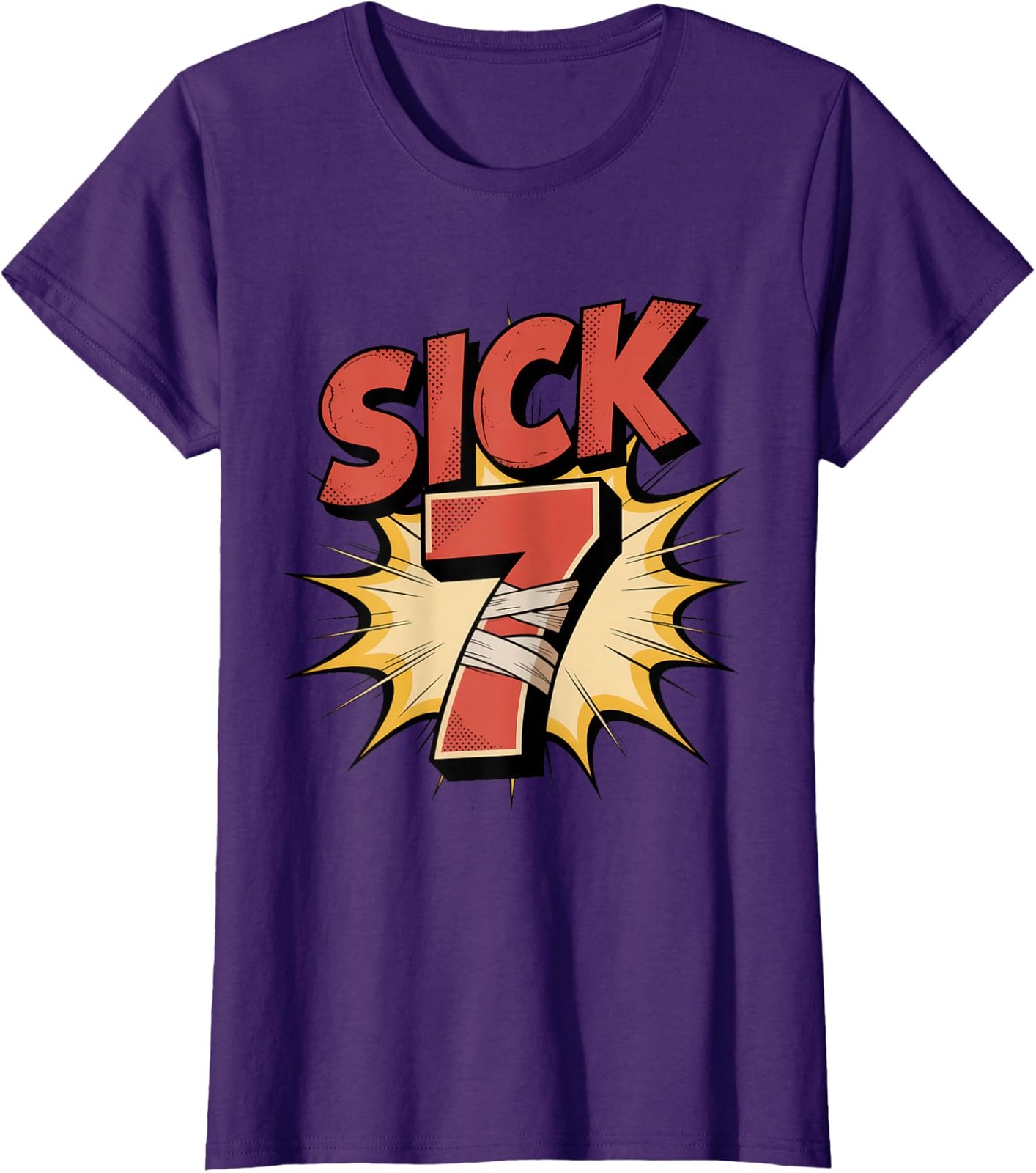 Sick Seven Comic Style Meme 67 Fun Wordplay Ladies' Crewneck T-Shirt | eBay