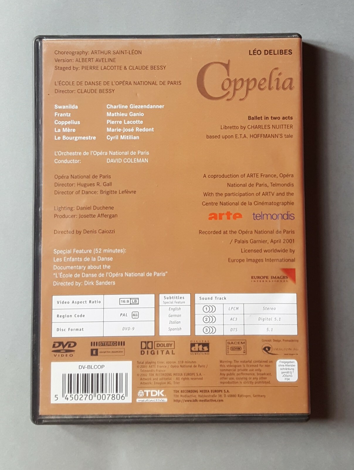 DVD COPPELIA - LEO DELIBES - Charline GIEZENDANNER / Mathieu GANIO | eBay