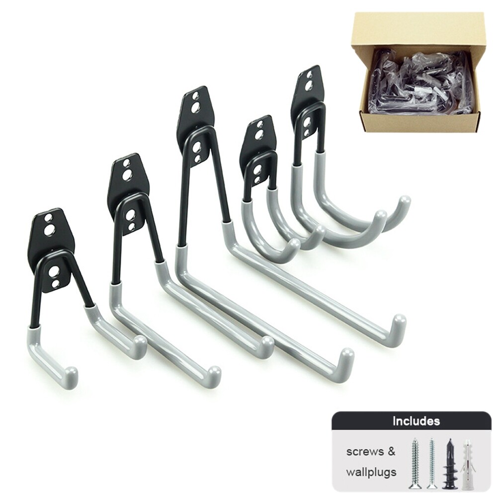 Wall Mounted Jumbo Storage Hooks Shed Garage Hanging Ladder Bike Garden ...