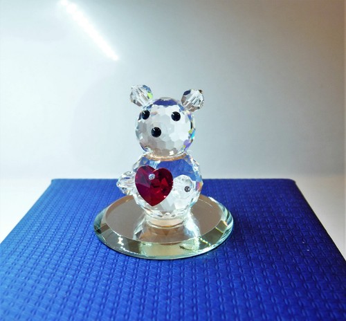 Vintage Crystal De Lites by Manon Teddy Bear With Red Heart | eBay