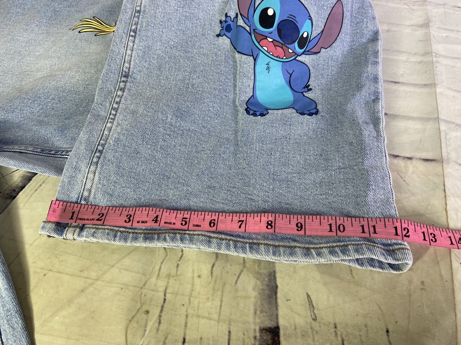 Disney Lilo and Stitch Angel Scrump Wide Leg Straight Denim Jeans ...