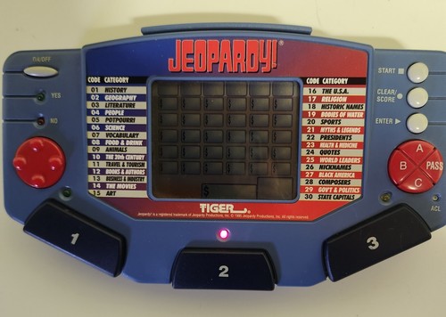 Jeopardy Tiger Electronics 1995 LCD Electronic Handheld Video Game | eBay