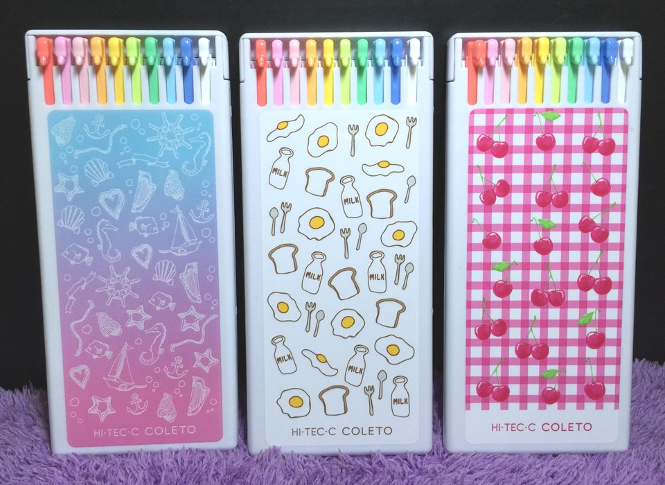 3x NEW HI-TEC-C Coleto Pens + 10 Refill Cute Angle Wing Edition PILOT ...