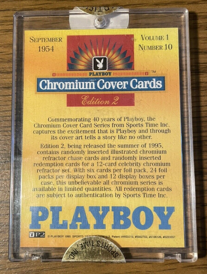 1995 Sports Time Chromium Card P2 Hugh Heffner 24K Gold Signature Card ...