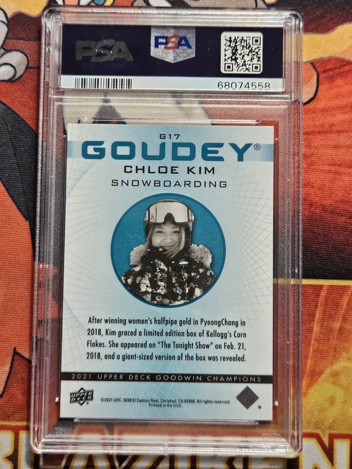 2021 Upper Deck Goodwin Champions Goudey Emerald Wave Chloe Kim /10 PSA ...