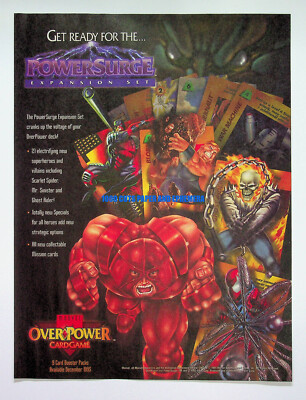 Marvel Comics Overpower Card Game CCG Fleer 1995 Print Magazine Ad ...