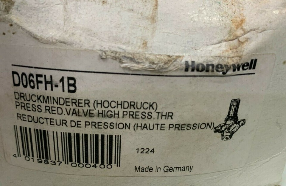 HONEYWELL D06FH-1B Pressure Reducing Valve 1" BSP 1.5 - 12 bar Max. 25 ...