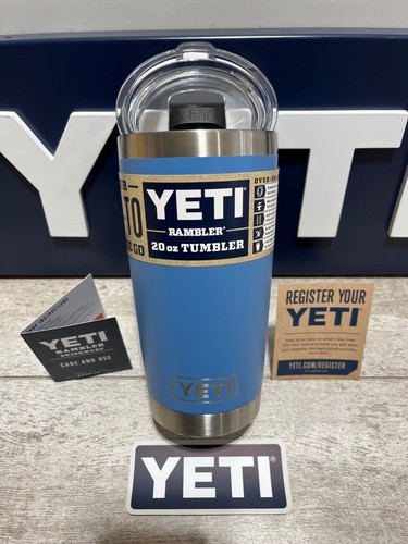 YETI Rambler 20oz Tumbler VERY RARE LIMITED ED *PACIFIC BLUE!* NWTs SEE ...