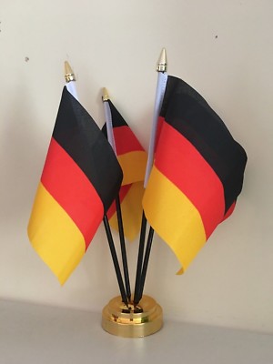 GERMANY TABLE FLAG SET OF 4 FLAGS WITH BASE GERMAN | eBay UK