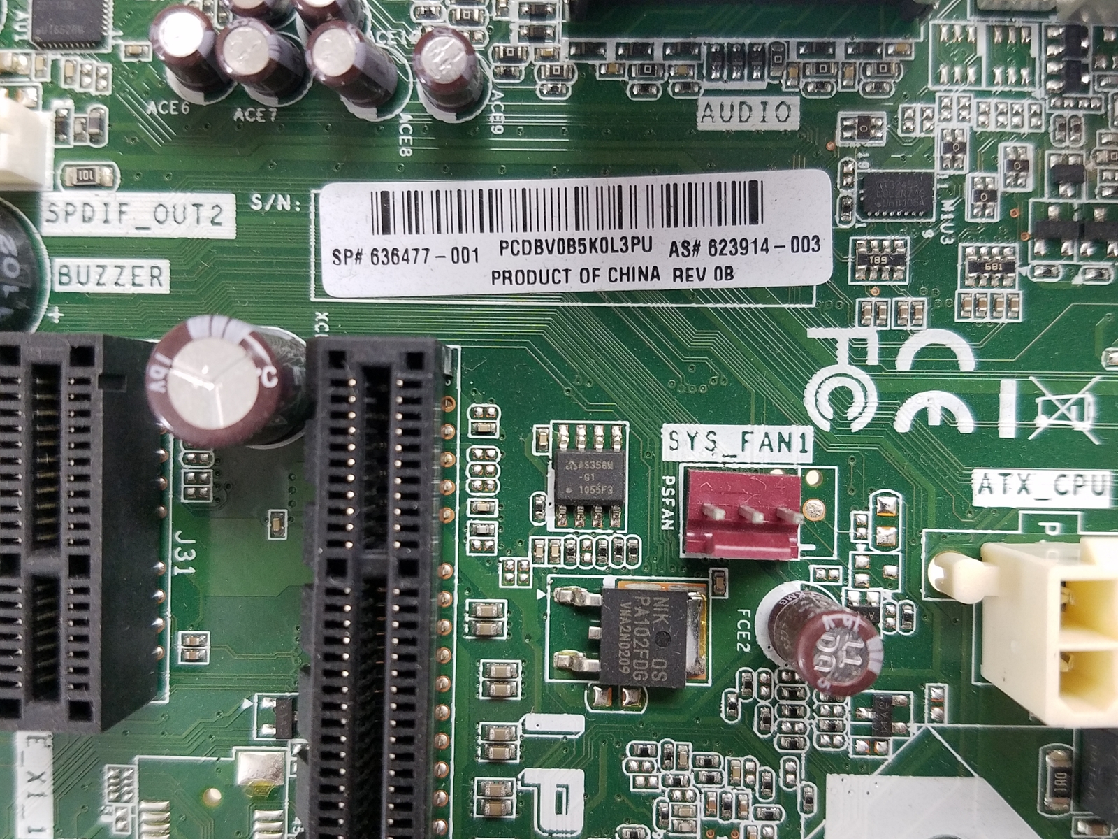 HP Motherboard Ipisb-ch2 Rev 1.04 623914-003 636477-001 Intel LGA 1155 ...