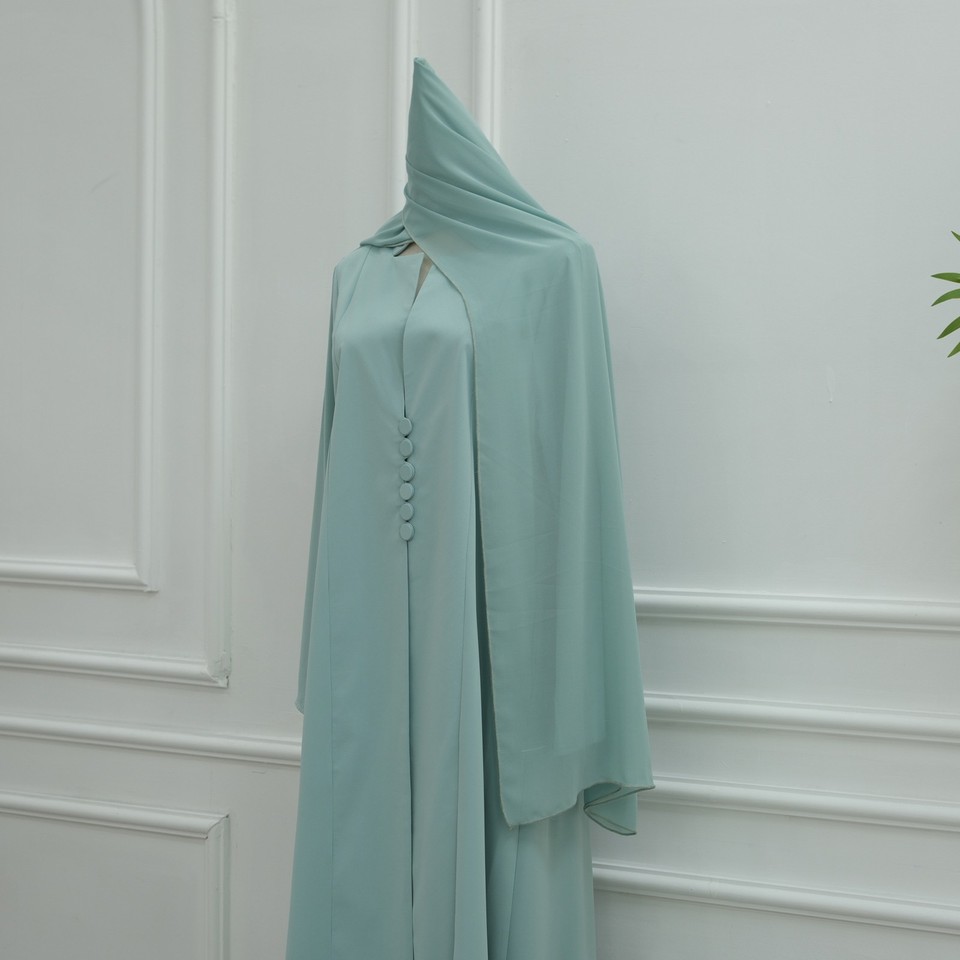 Eid Muslim Women Open Abaya With Belt Tailored Loose Cardigan Dubai ...