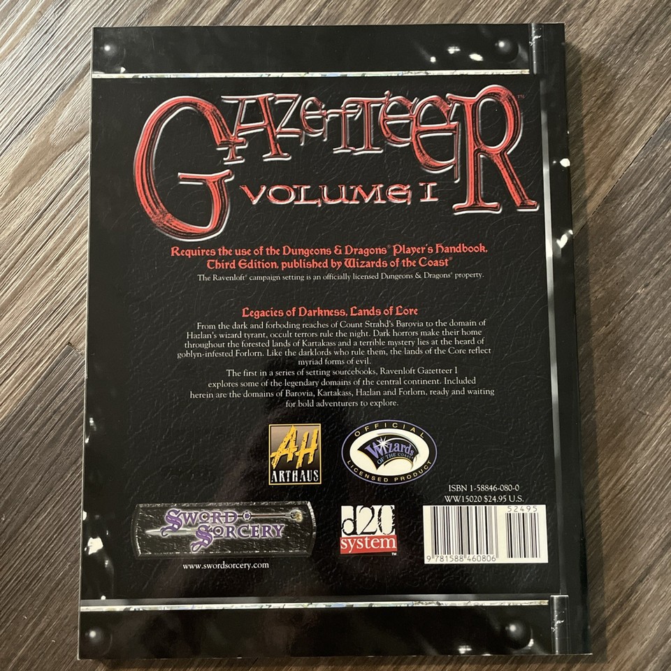 Ravenloft Gazetteer Volume I Sword & Sorcery WW15020 D20 Dungeons And ...