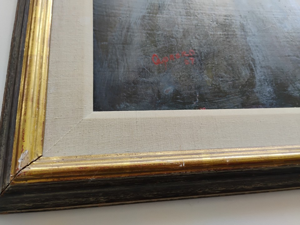 VINCENT CAPRARO (1919-2016) ORIGINAL NEW YORK GENTLEMAN PORTRAIT OIL ...