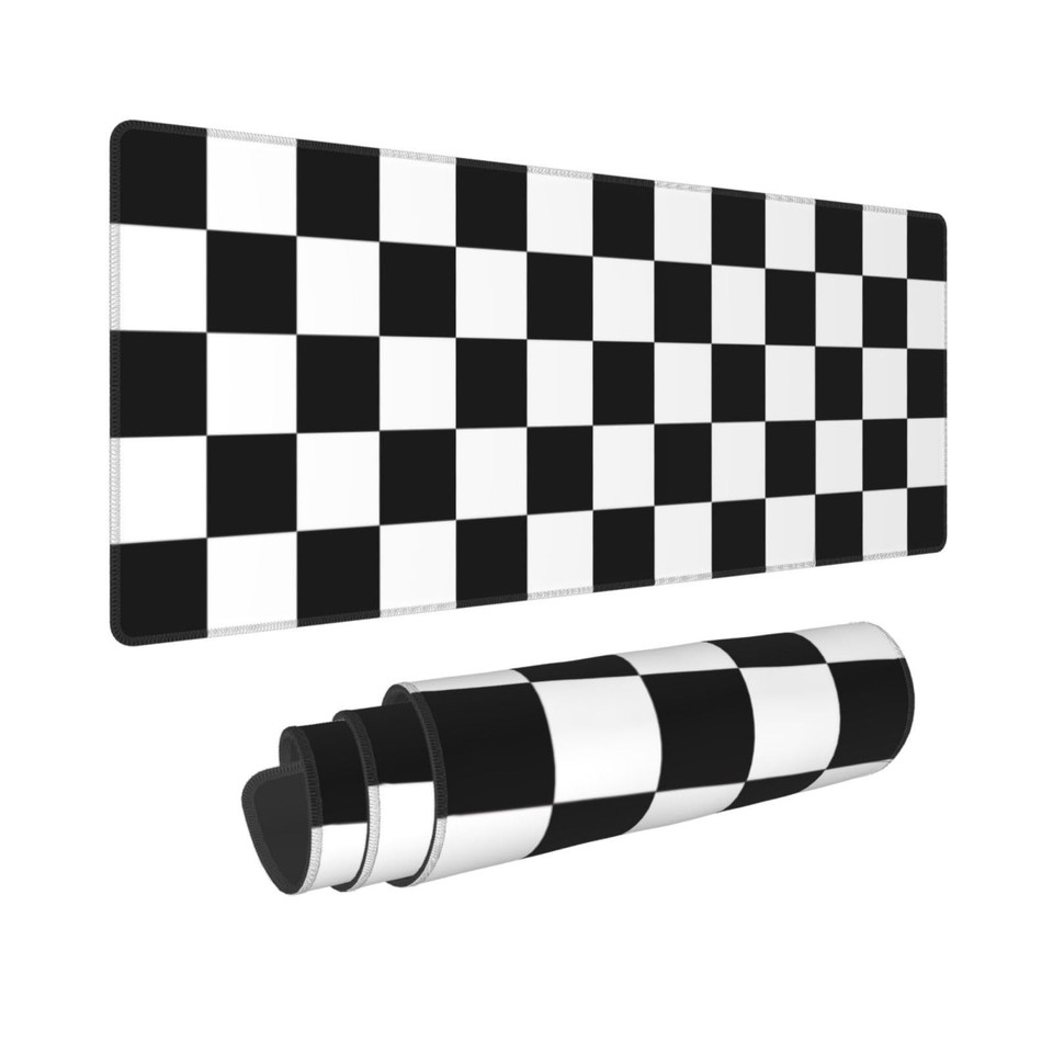 Black and White Checkered Mouse Pad Extended Large Gaming Mousepad XL ...