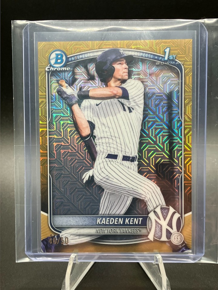 2025 Bowman Draft Chrome 1st Kaeden Kent /50 Gold Mojo Refractor #BDC ...