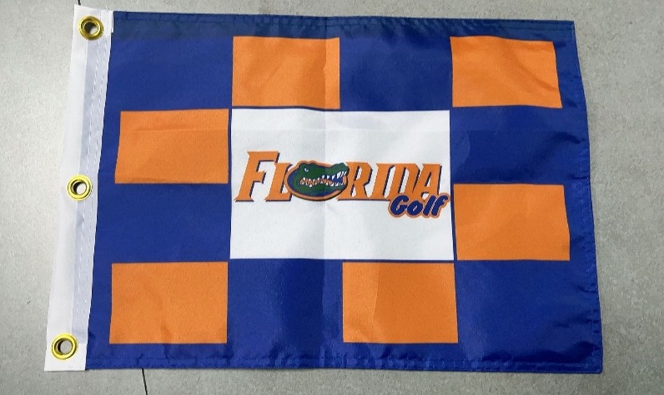 UNIVERSITY OF FLORIDA GOLF COLLEGE USGA HORSCHEL PIN FLAG W GROMMETS ...