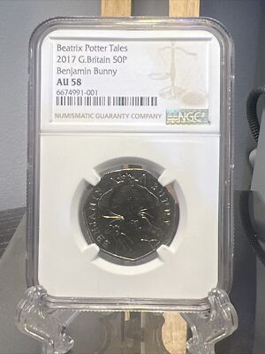 Extremely Rare Rotation Error Benjamin Bunny 50p Fifty Pence 2017 ...