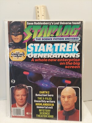 STARLOG January #210 1994 Adam West, Batman, Star Trek Generations, X ...